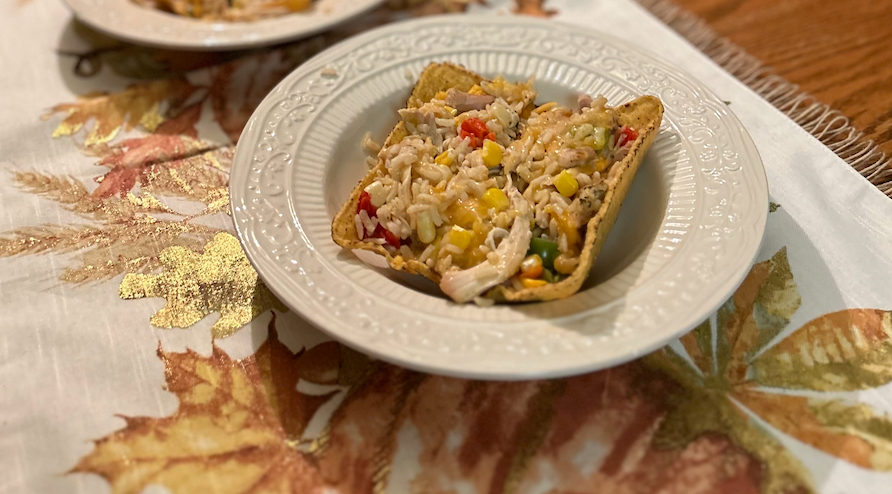 Recipe: Cilantro Lime Chicken Rice Bowl with Corn Shell Taco Boats – A ...